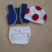 Super Mario Toadstool Baby Set: Hat, Diaper Cover, Vest, Booties, Super ...