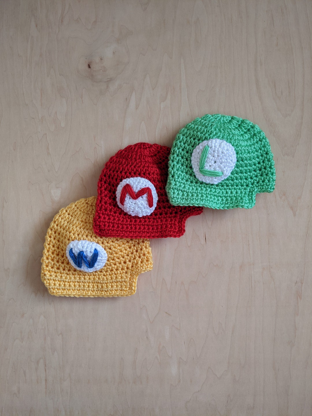Toadstool Mario Luigi Wario Crochet Baby Hat Mario - Etsy
