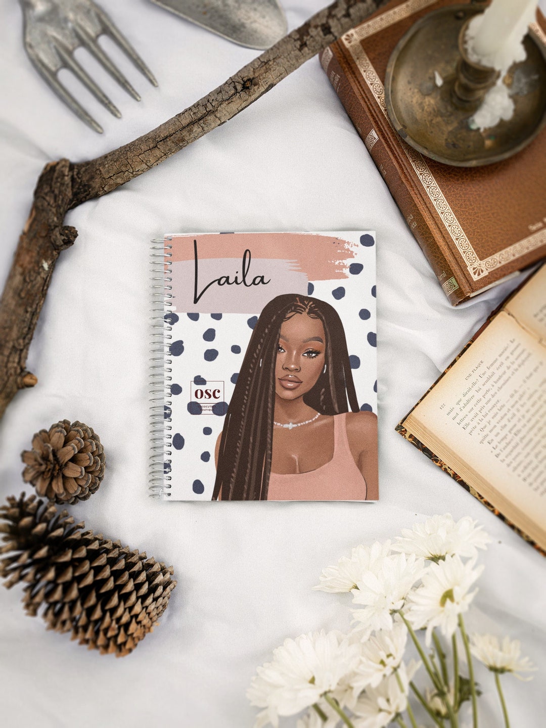 Black Girl Personalized Notebook, Black Owned Business, Black Queen ...