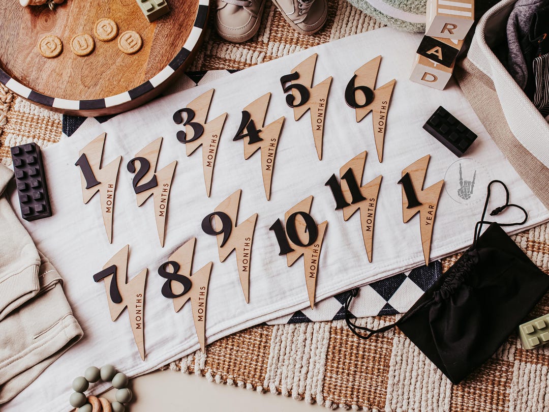 Rad Little Dude Milestones | Baby Boy Milestones | Lightning Bolt ...