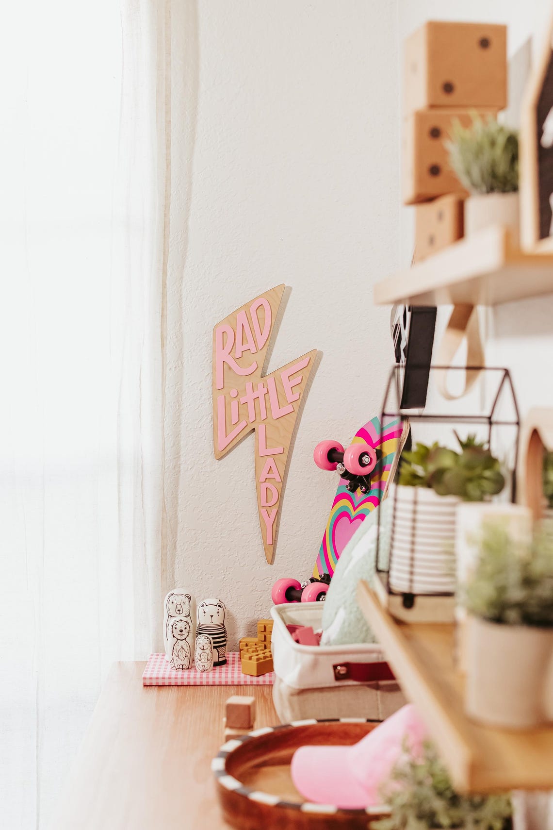 Rad Little Lady Lightning Bolt Sign | Nursery Decor | - Etsy