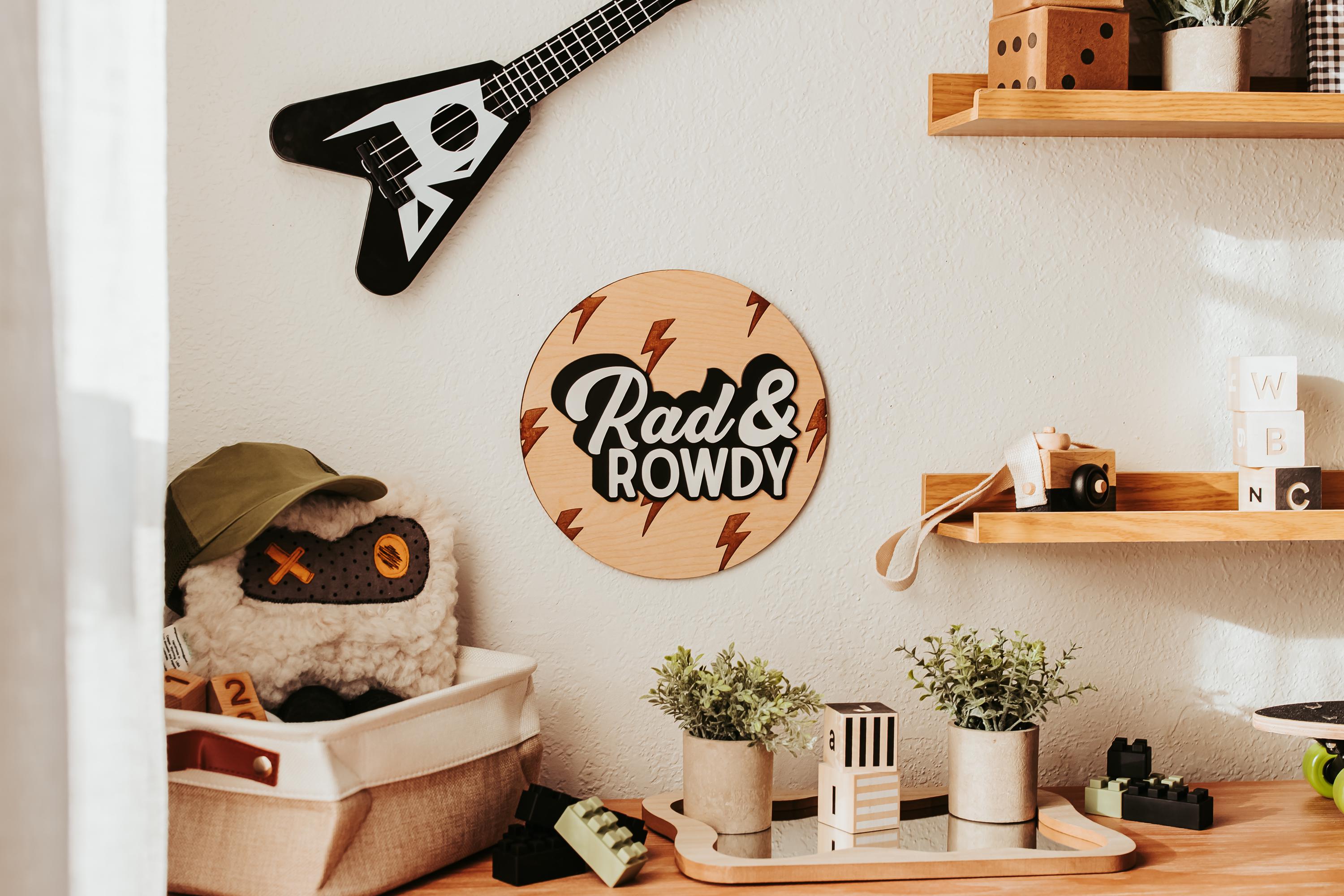 Rad & Rowdy Room Decor Sign | Rad Little Dude Nursery Decor | Rad ...
