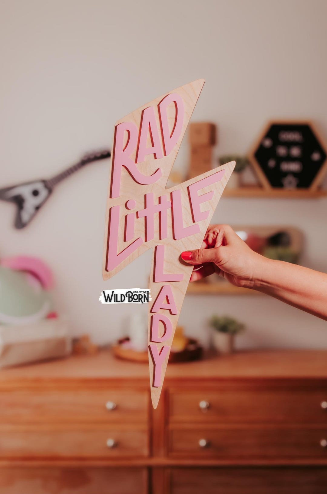 Rad Little Lady Lightning Bolt Sign Nursery Decor - Etsy