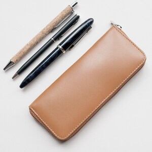 Fountain Pen Case With 3 Different Divided, Leather Pen Case With 3 ...