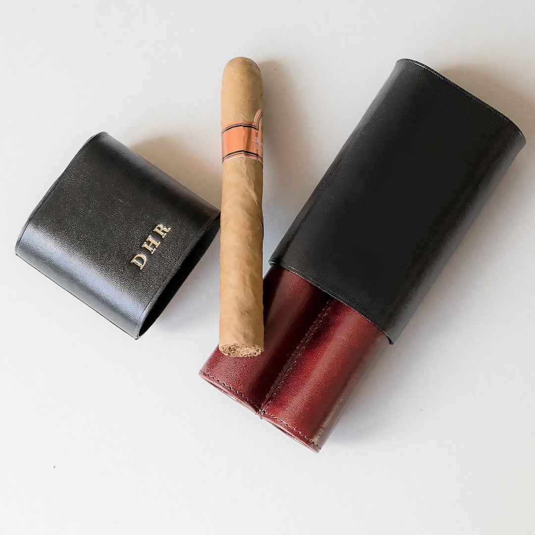 Cigar Case Leather, 2 Cigar Case Travel, Luxury Cigar Case, Humidor ...