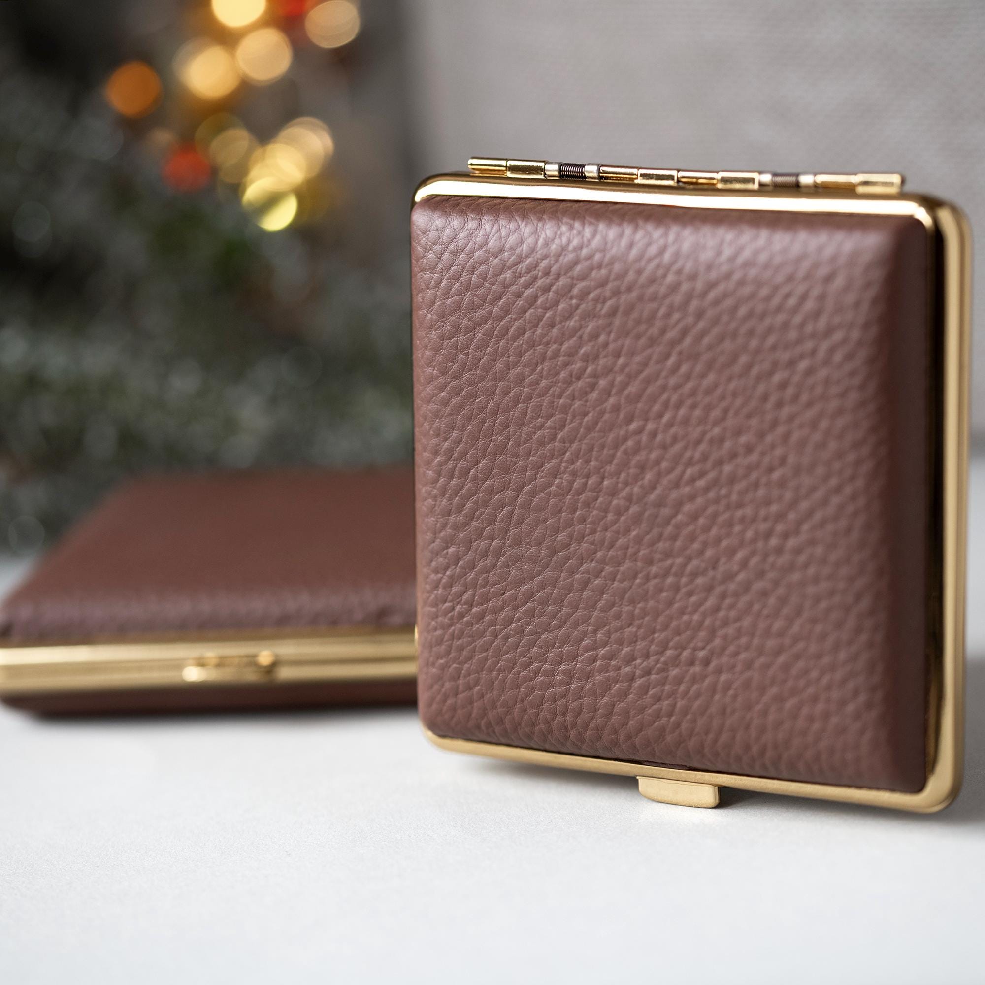 Personalized Cigarette Case for Groom, Leather Cigarette Case Engraved ...