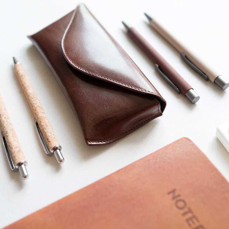 Leather Pen Case for 7 Pen, Soft Fountain Pen Case, Pencil Case With ...