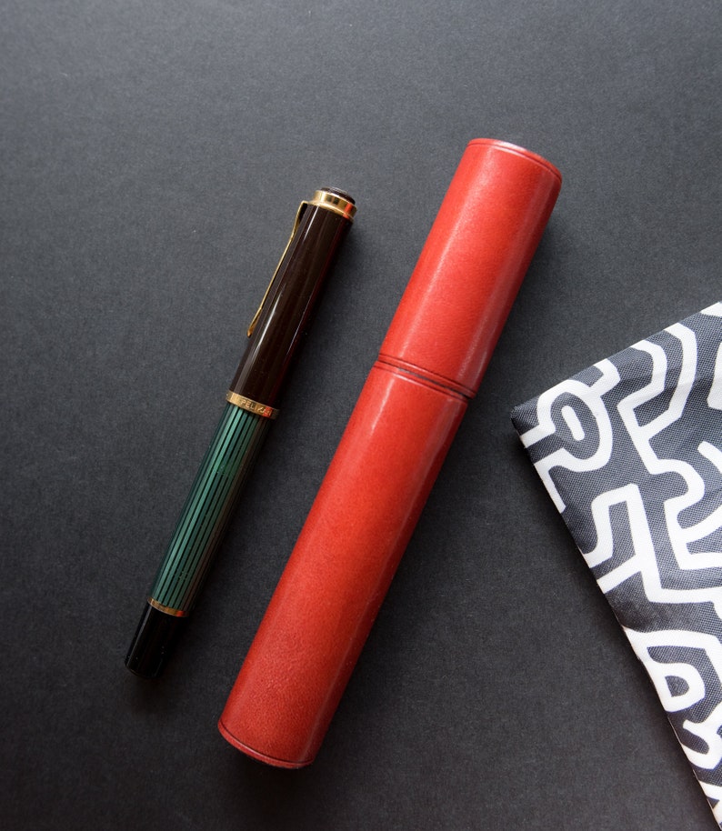 Luxury Leather Pen Case Gift for Boss, Fountain Pen Case, Pen Sleeve ...