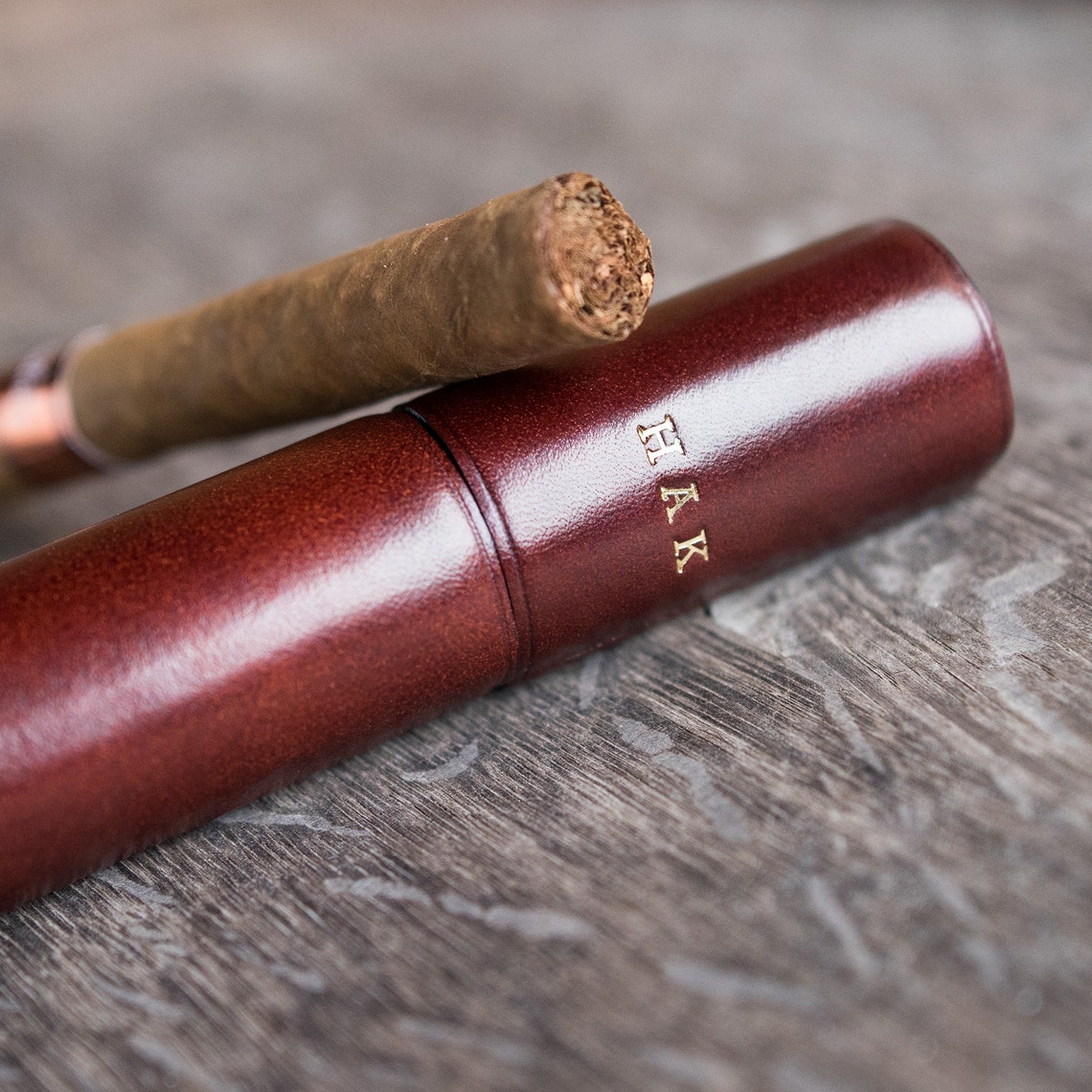 Cigar Travel Case Personalized Best Gift for Him: Brown Vegetable ...