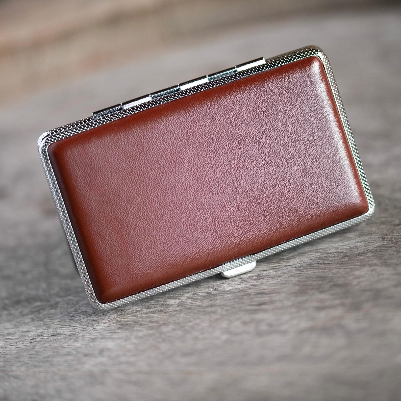 Long Cigarette Case Leather, Cigarette Case Personalized Gift, Custom ...