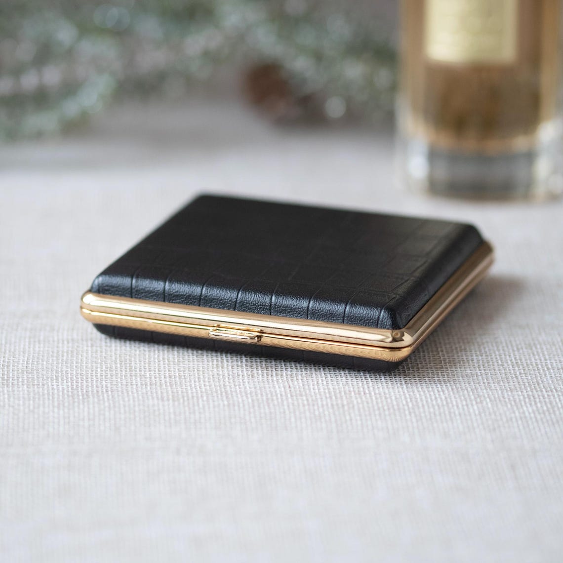 Personalized Cigarette Case for Groom, Leather Cigarette Case Engraved ...