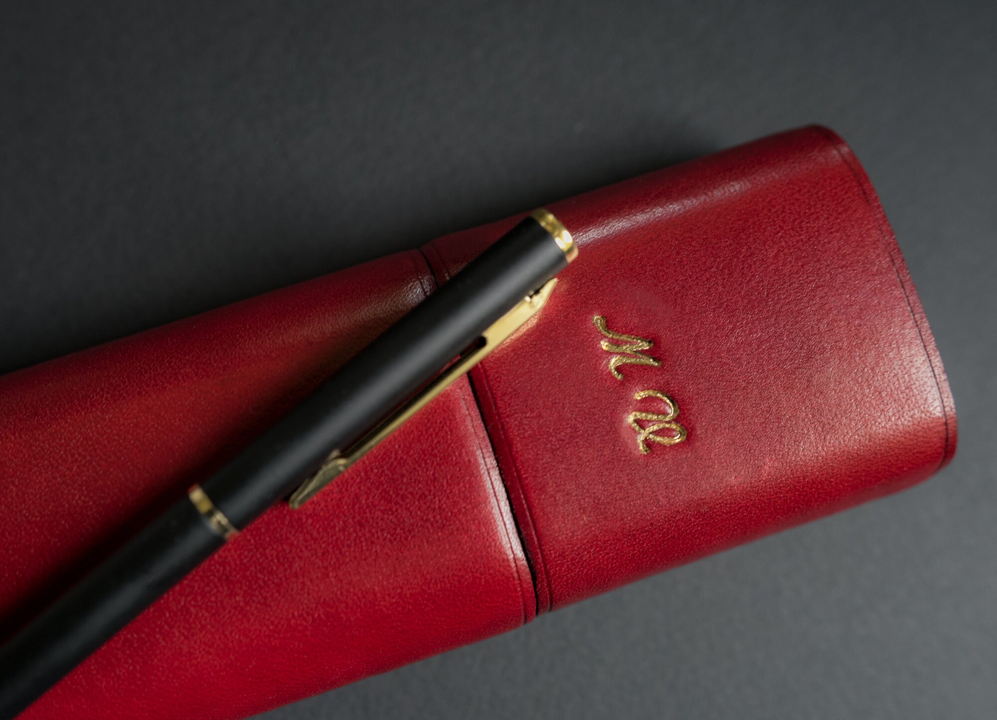 Fountain pen case personalized gift for mom leather pencil | Etsy