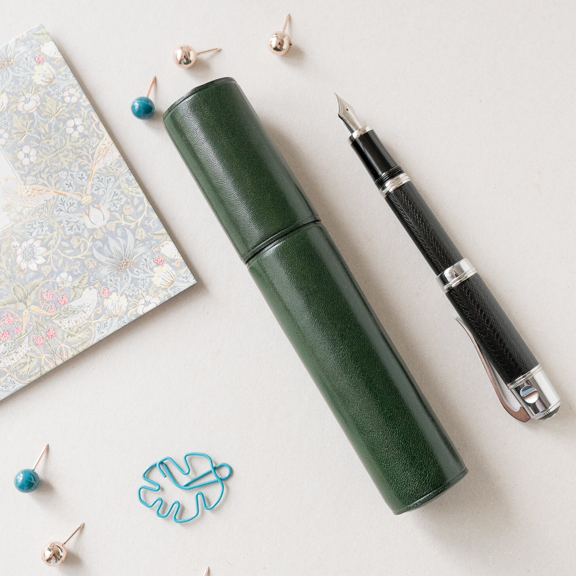 Leather Pen Case Fountain Pen Pouch Personalized Gift for Him, Fountain ...