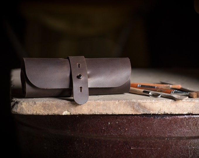 Leather Roll Pencil Case, Brush Roll Artist, Roll Tool Wrap Men, Roll ...