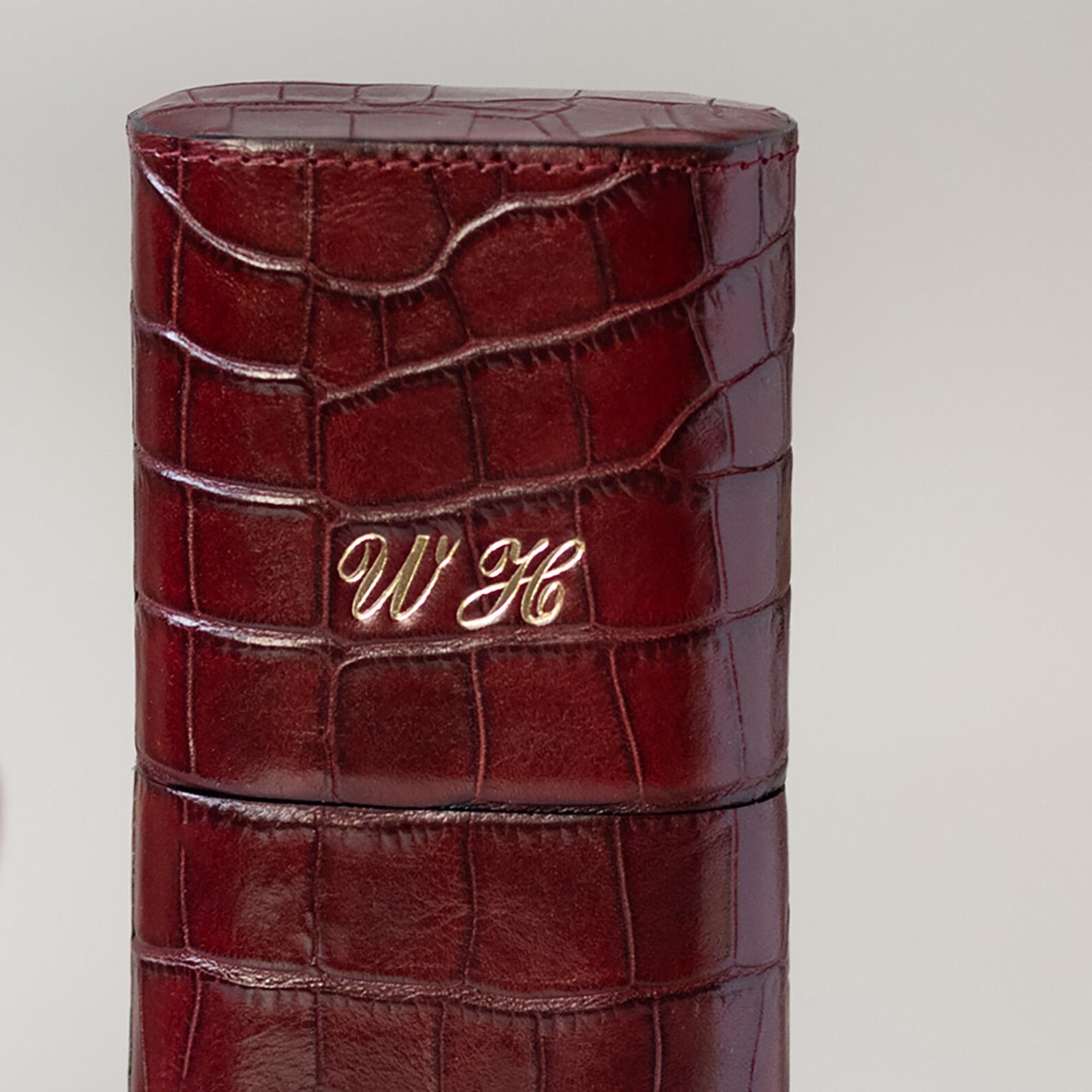 Cigar Travel Case Leather, Personalized Cigar Case Humidor, Two Cigar ...