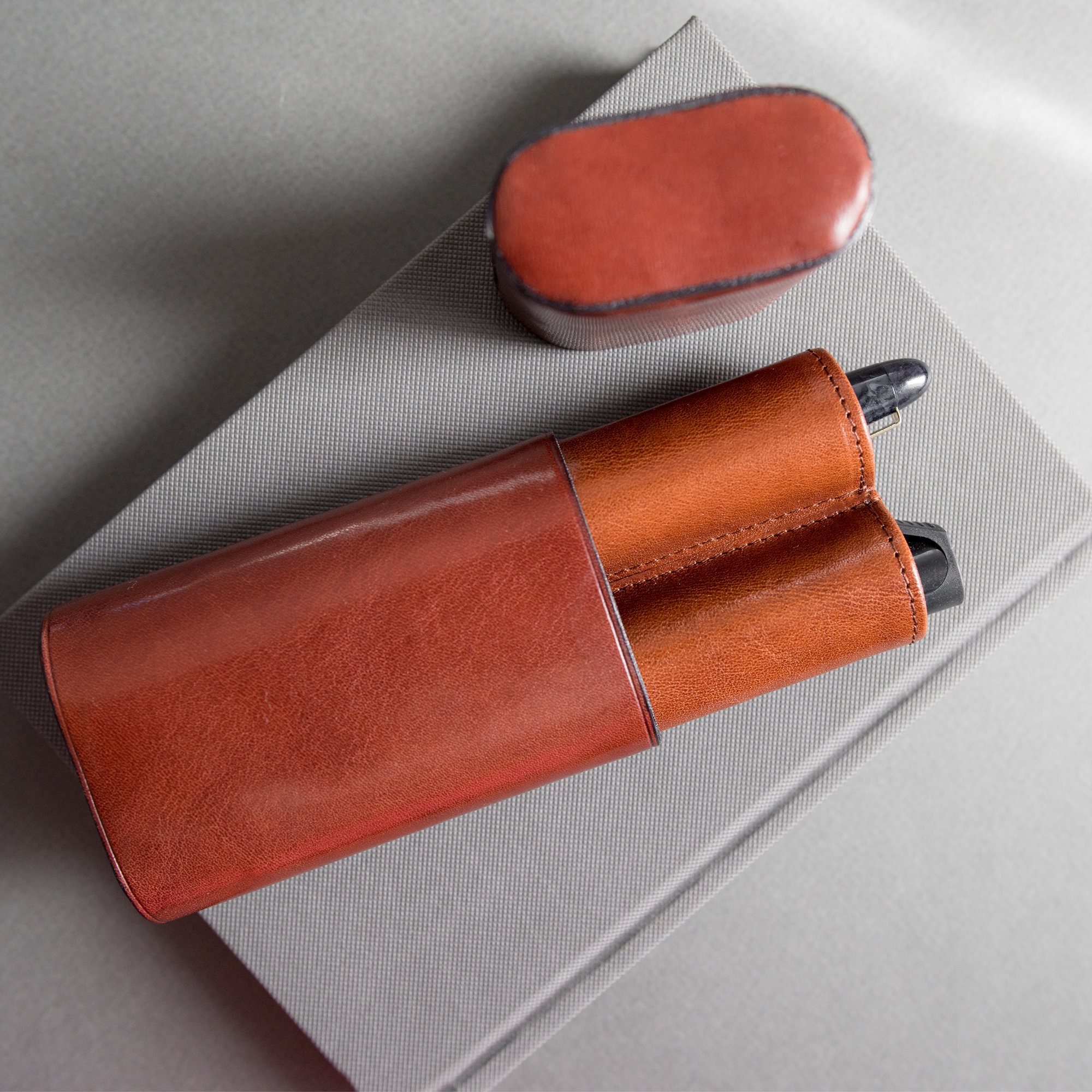 Large Leather Pen Case, Fountain Pen Case for 2 Pens, Pen Case New Job ...