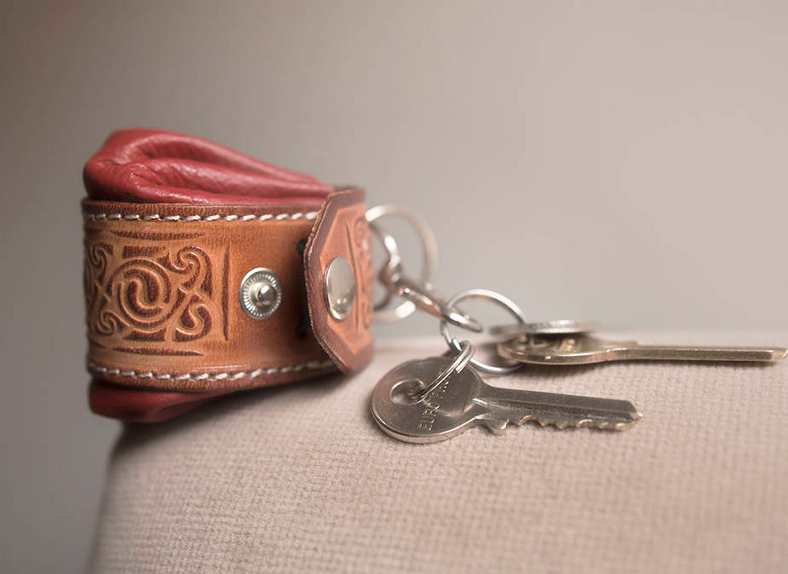 Car Accessories Leather Keychain. Coin Purse Irish Key Fob. - Etsy