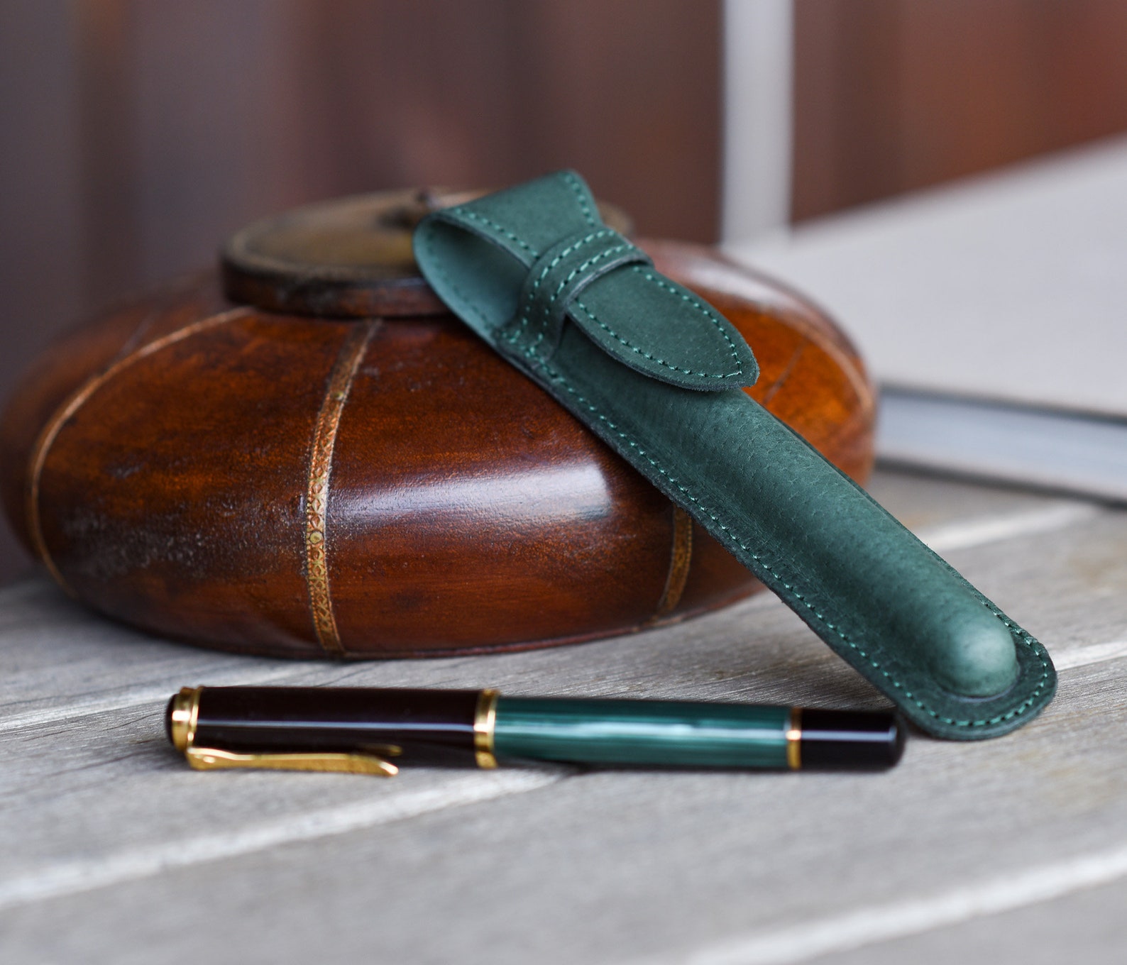 Pen Case, Fountain Pen Case, Leather Pen Case, Pencil Case, Pen Holder ...