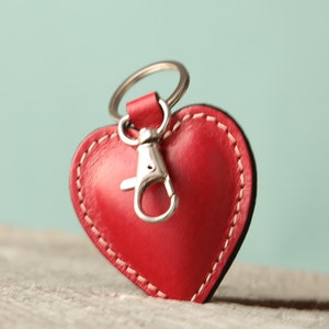 Leather Heart Keychain, Personalized Heart, Engraved Heart Key Chain ...