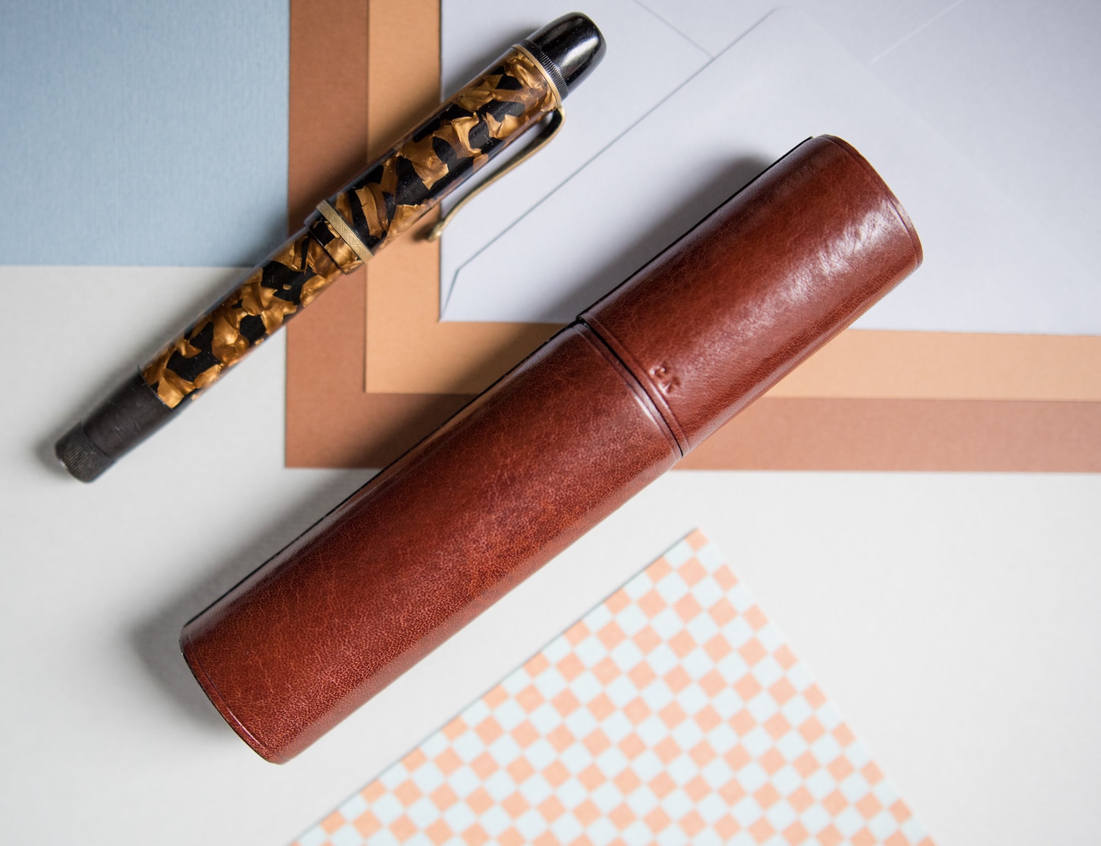 Personalized Leather Pen Case, Fountain Pen Case, Pen Sleeve, Etui for ...