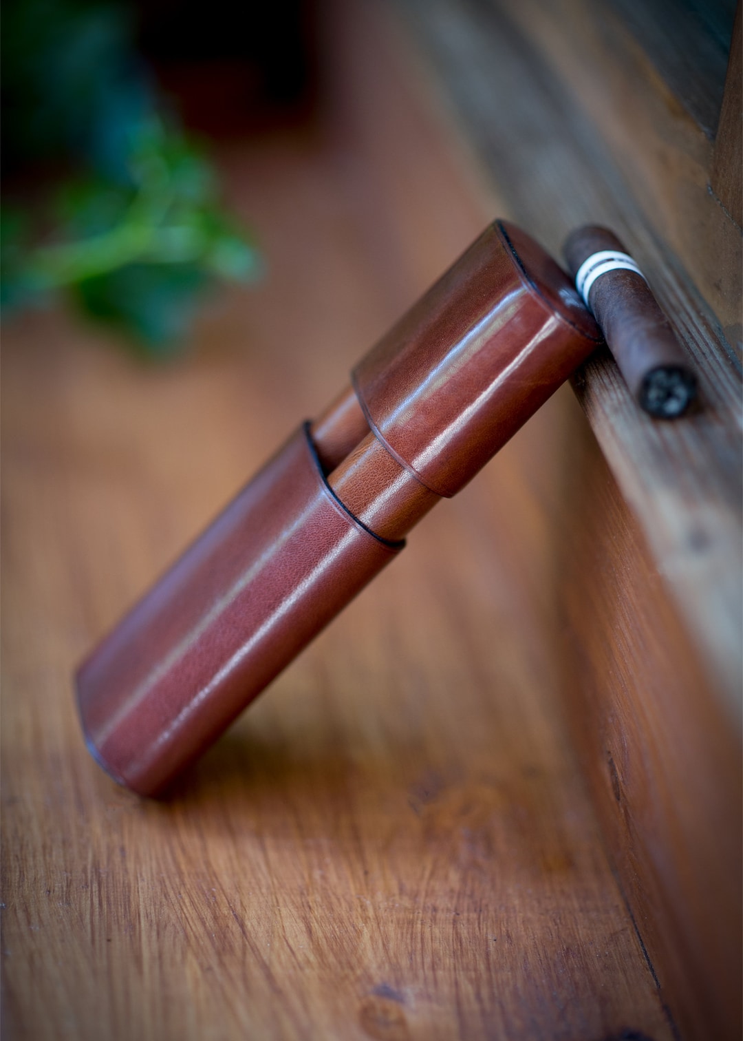 Custom Cigar Tube Case Leather 2 Cigar, Cigar Holder Gift for Father ...