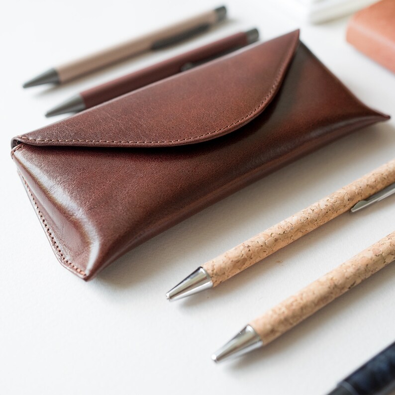 Leather Pen Case for 7 Pen, Soft Fountain Pen Case, Pencil Case With ...