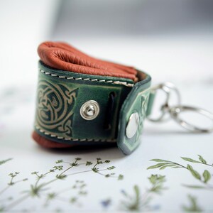 Car Accessories Leather Keychain. Coin Purse Irish Key Fob. Celtic Key ...