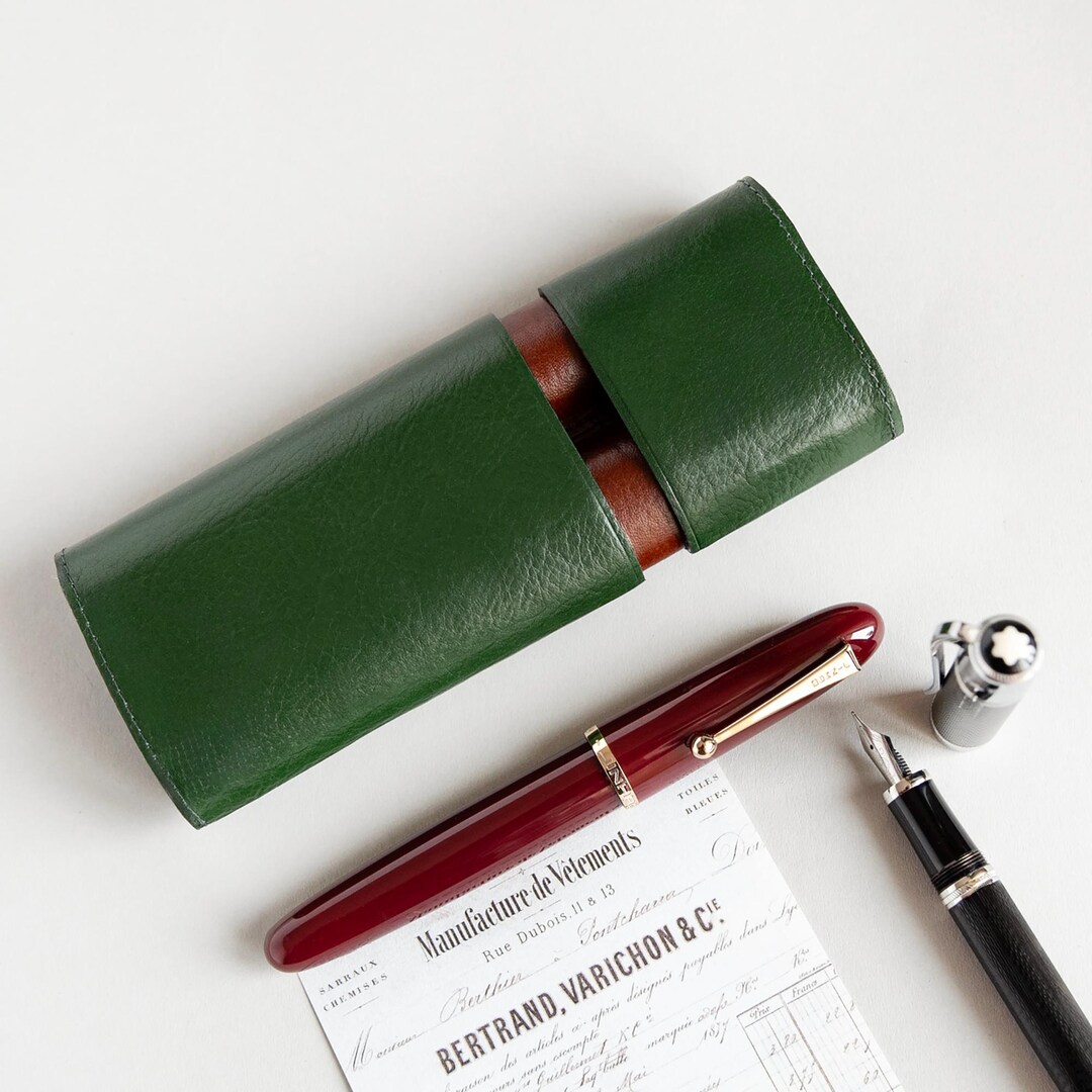 Pen Case Leather Luxe Gift for Men, Pen Pouch for Montblanc Fountain ...