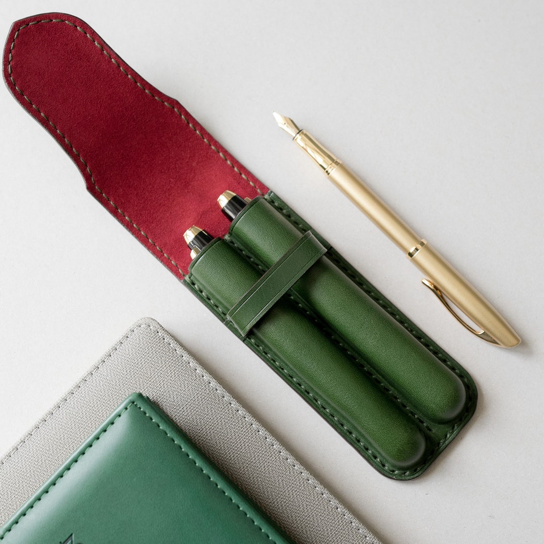 Pen Case Pouch 2 Fountain Pen Personalised Gift for Her, Custom Pencil ...