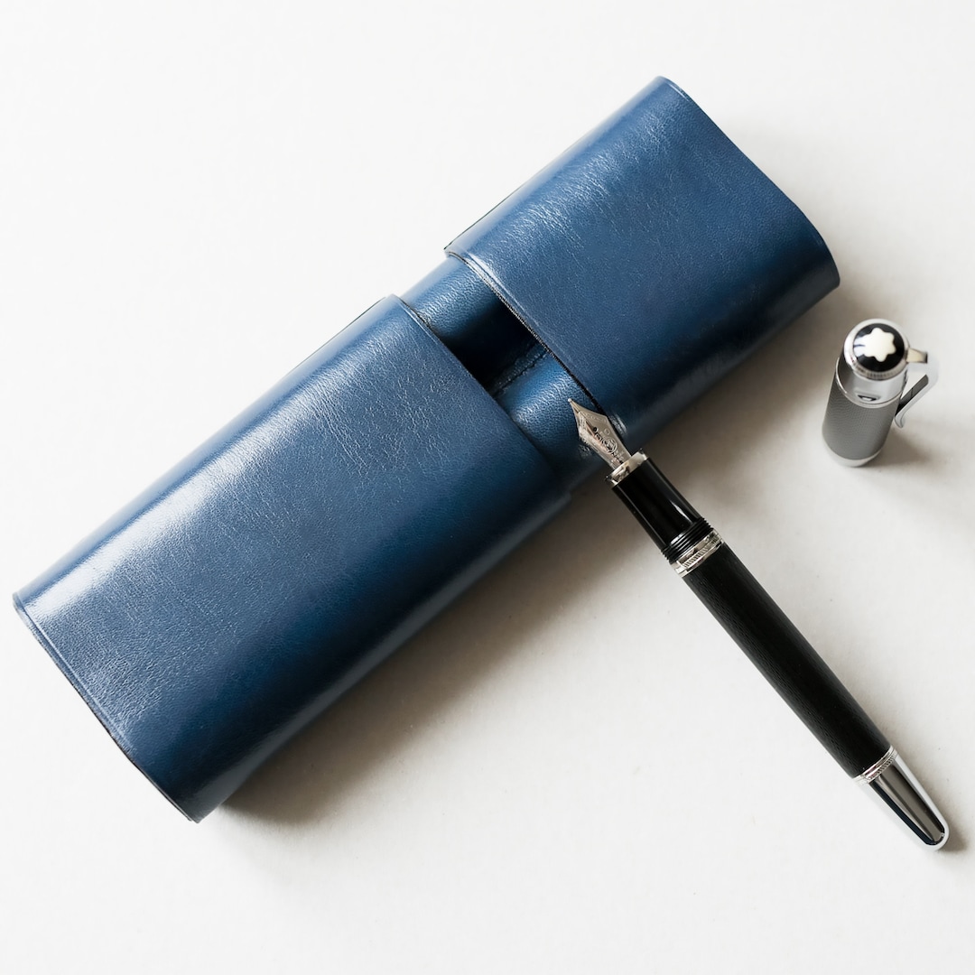 Pen Case for Montblanc Fountain Pen, Leather 2 Pen Case, Fountain Pen ...