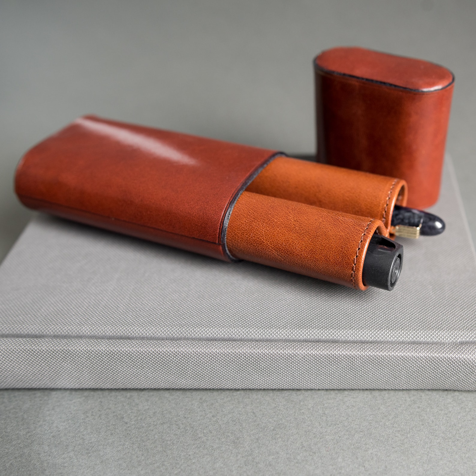 Large Leather Pen Case Fountain Pen Case for 2 Pens Pen Case | Etsy Ireland