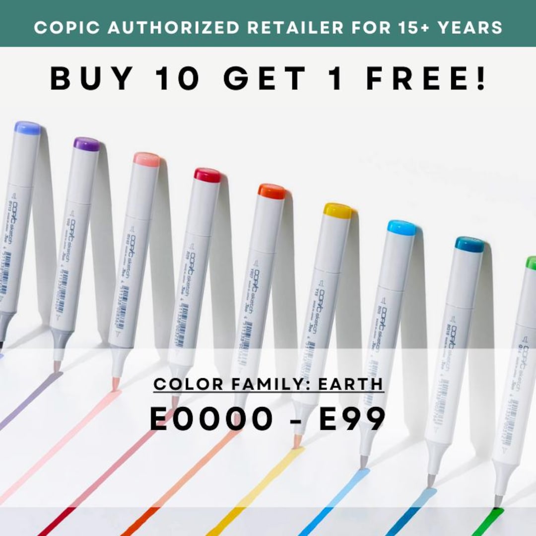 E0000 E99 COPIC Sketch Marker Earth/brown U.S. Authorized Retailer - Etsy