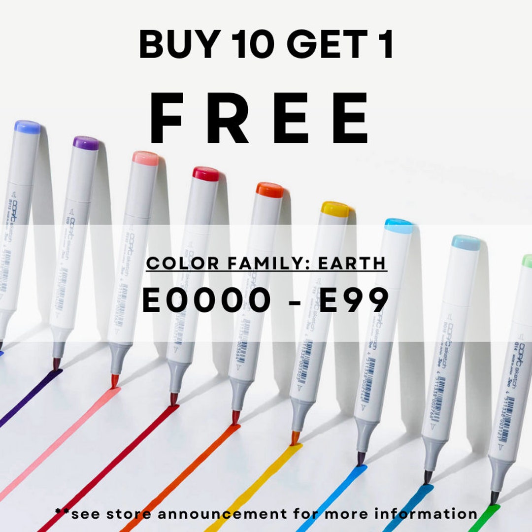 E0000 E99 COPIC Sketch Marker Earth/brown U.S. Authorized Retailer - Etsy