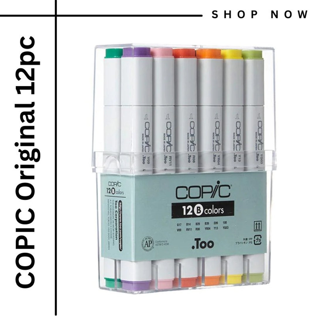 COPIC Original Sets 12pc 24pc 72pc Assorted + Gray Colors - U.S ...