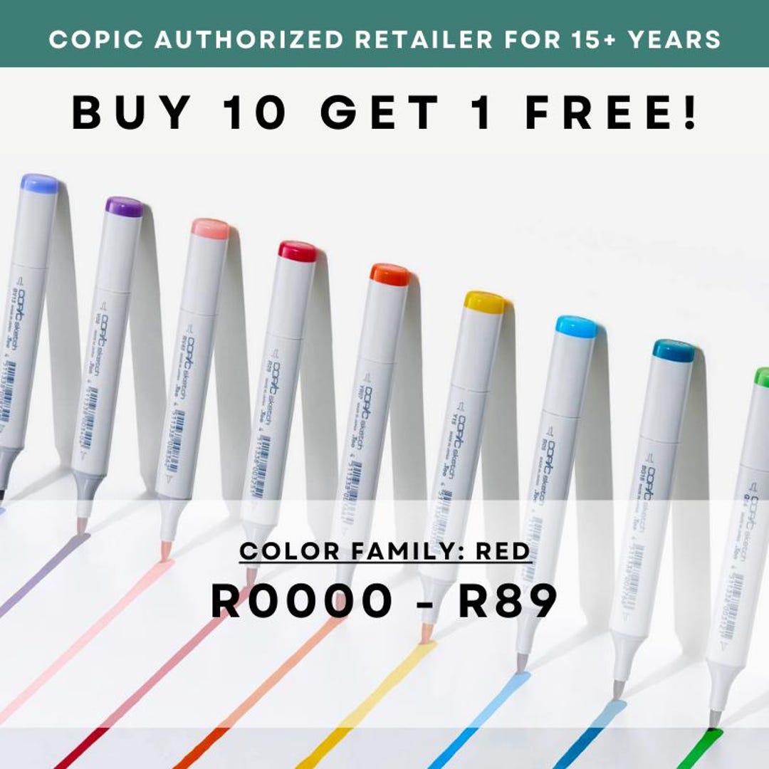 R0000 - R89 * COPIC Sketch Marker Red - U.S. Authorized Retailer - Etsy