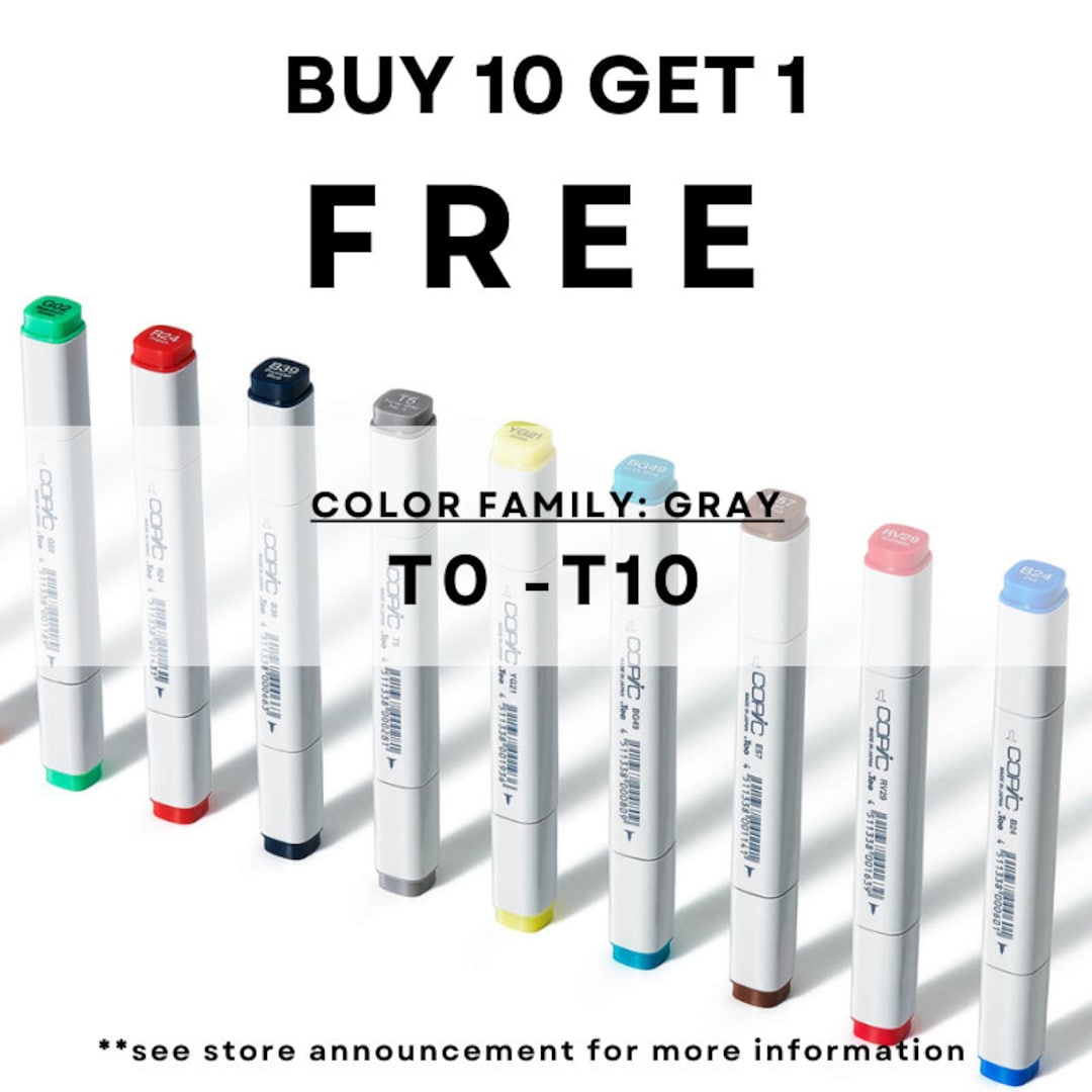 RV02 RV29 COPIC Original Marker Gray U.S. Authorized - Etsy