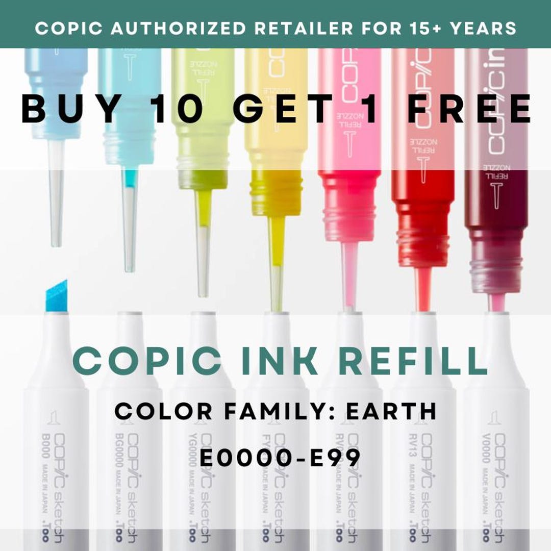 E0000 - E99 * COPIC Ink Refill Earth Brown - U.S. Authorized Retailer ...