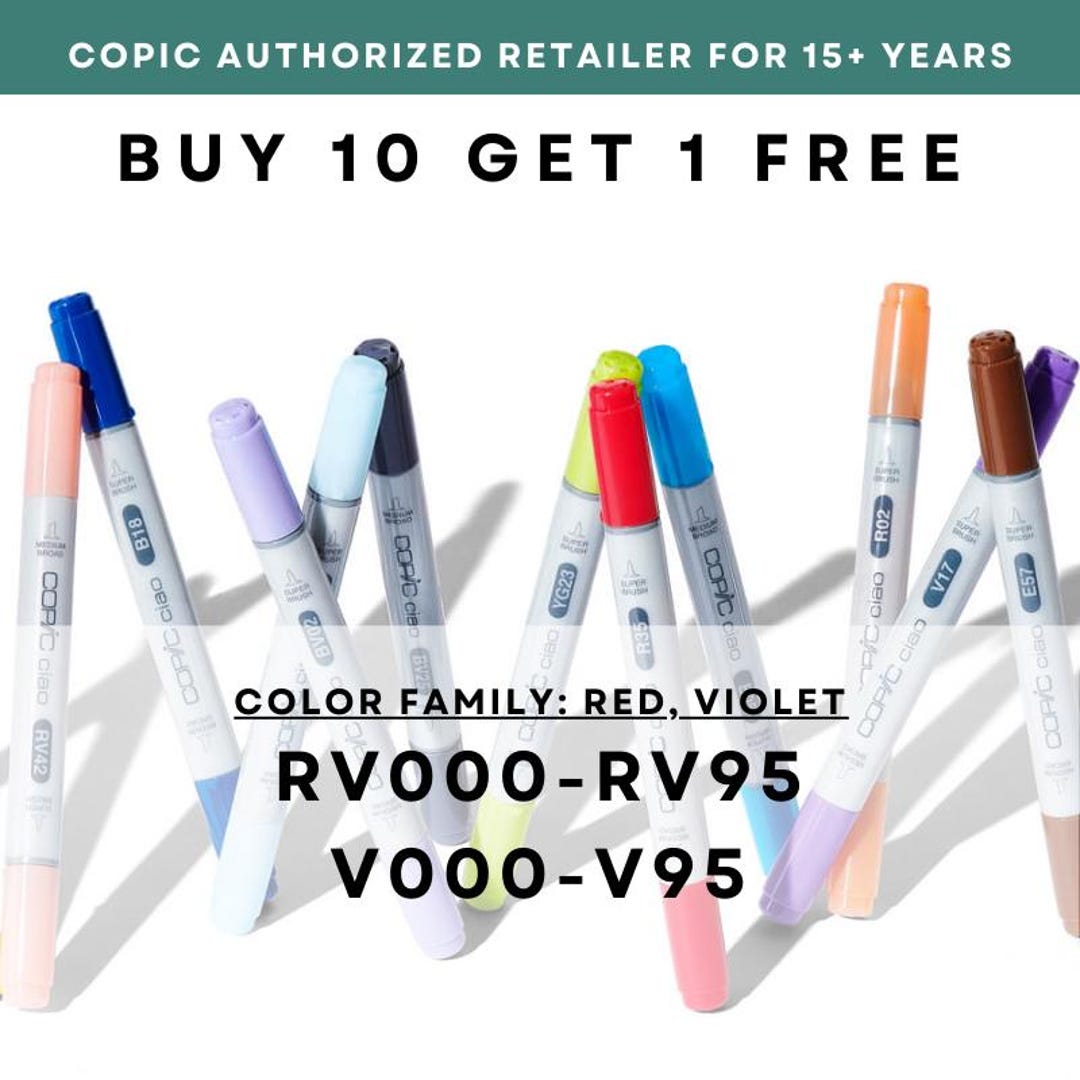 RV000 - RV95 & V000 - V95** COPIC Ciao Marker - U.S. Authorized ...