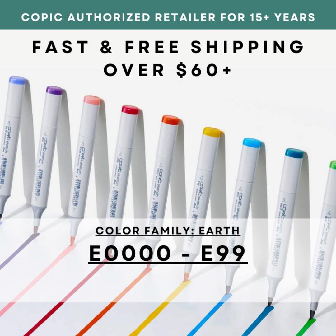E0000 - E99 * COPIC Sketch Marker Earth/brown - U.S. Authorized ...
