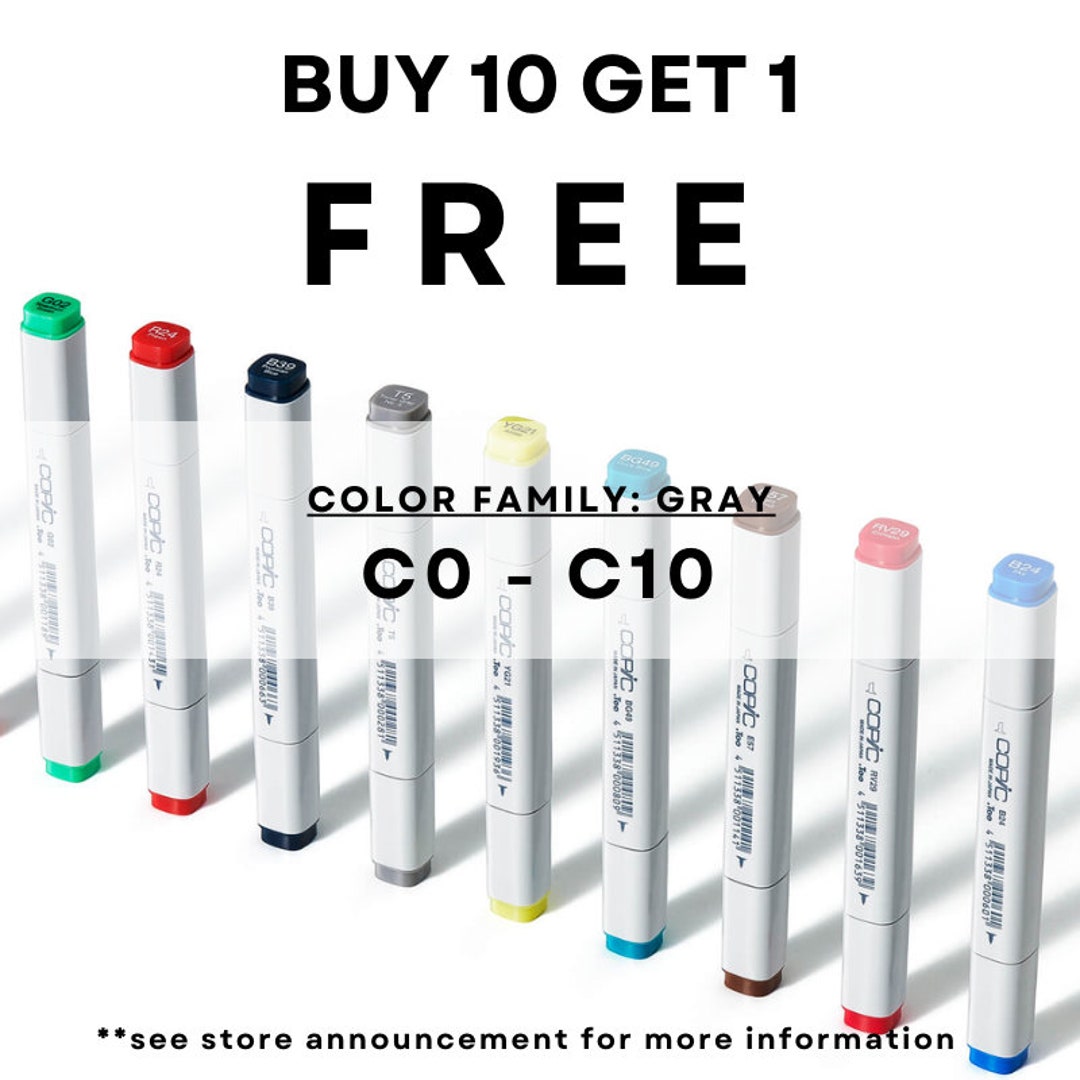 C0 C10 COPIC Original Marker Gray U.S. Authorized Retailer - Etsy
