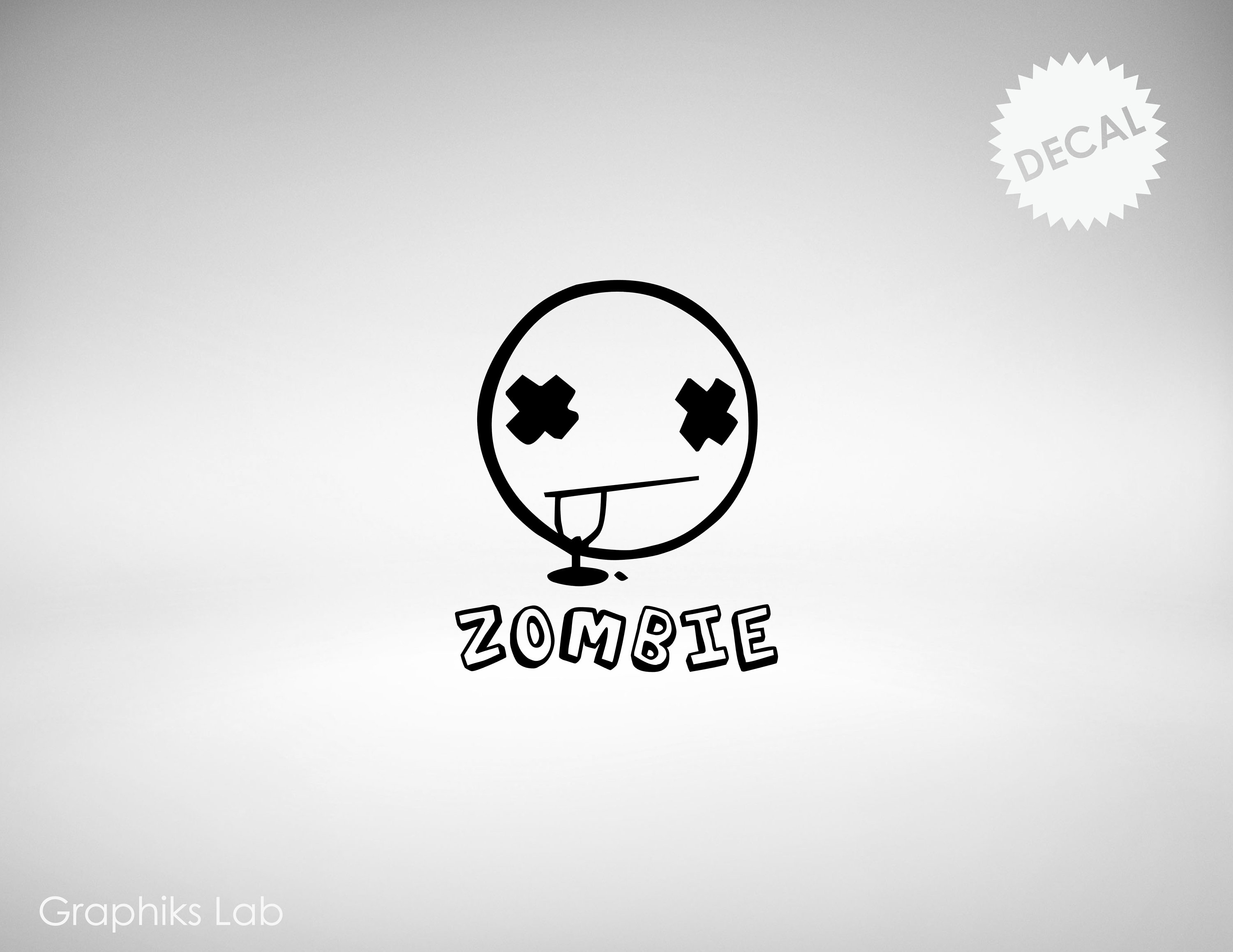 Zombie Decal Smiley Face Vinyl Decal Sticker Dead Smiley Face | Etsy