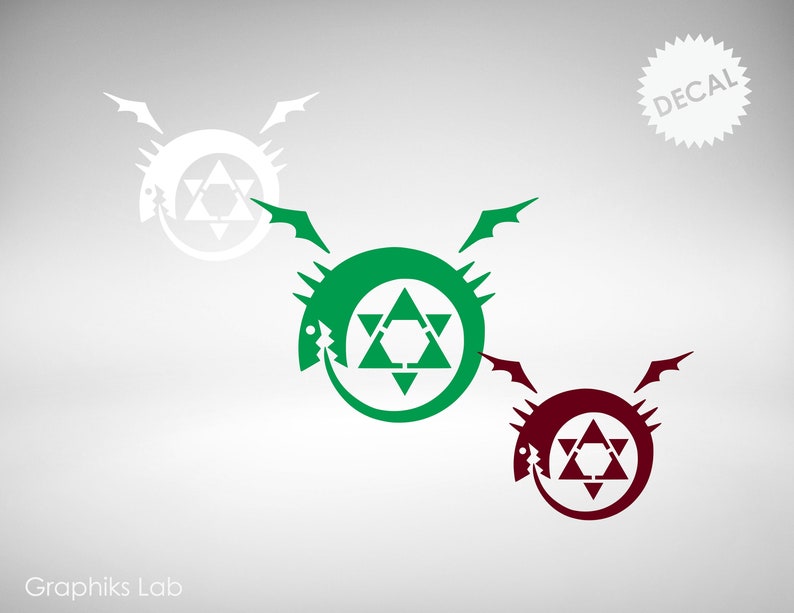 Ouroboros FMA Homunculus Vinyl Decal - Etsy