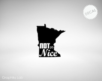 Minnesota Decal MN Nice MN Logo Vinyl Decal Sticker | Etsy