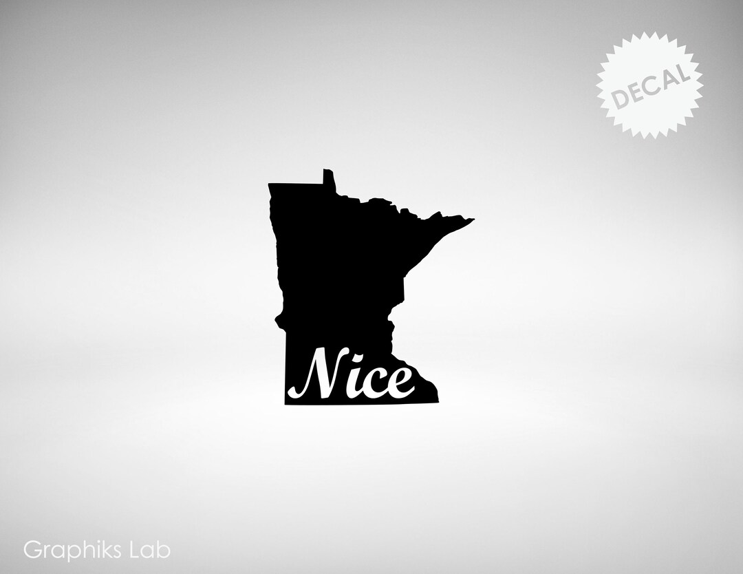 MN Nice Vinyl Decal: Minnesota Logo Sticker - Etsy