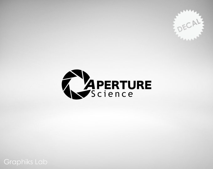 Aperture Vinyl Decal Aperture Gamer Vinyl Decal - Etsy