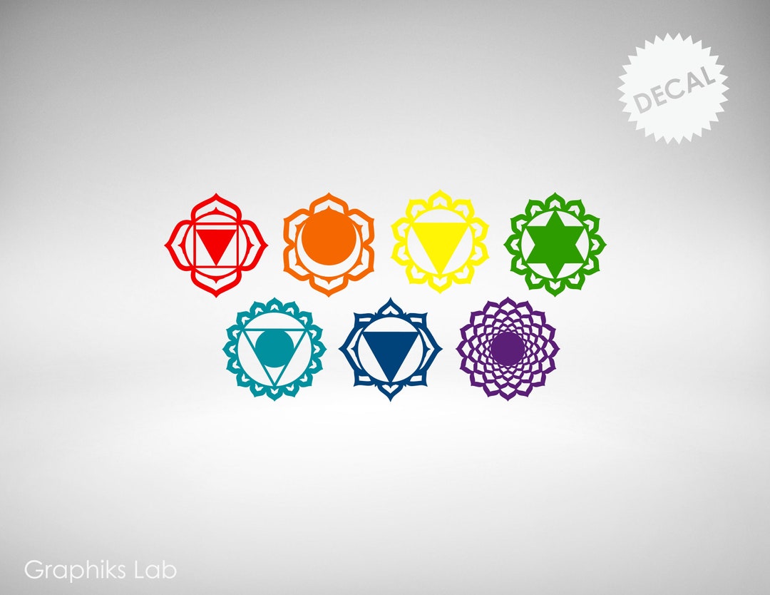 Chakra 7 Decal Set Vinyl Decals Stickers - Etsy