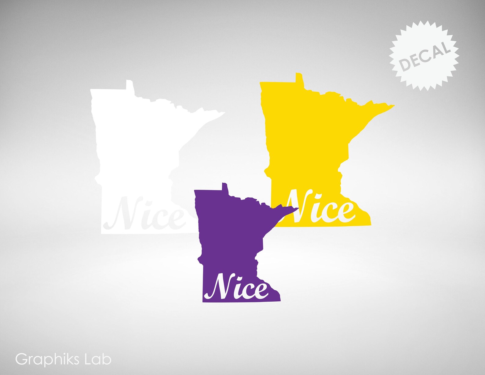 Minnesota Decal MN Nice MN Logo Vinyl Decal Sticker | Etsy