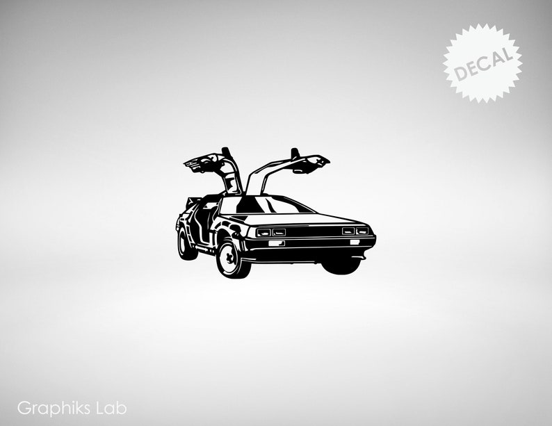 Delorean Time Machine Vinyl Decal Time Travel Vinyl Decal - Etsy