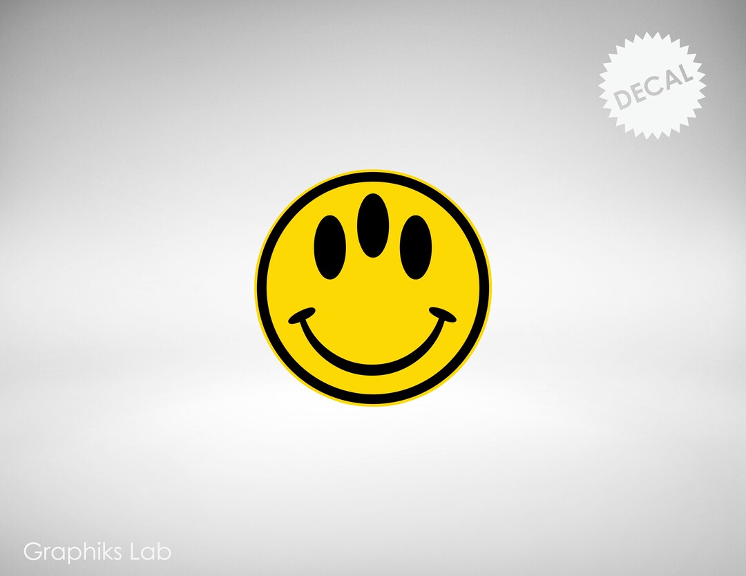 Alien Smiley Evolution Multicolored Vinyl Decal - Etsy