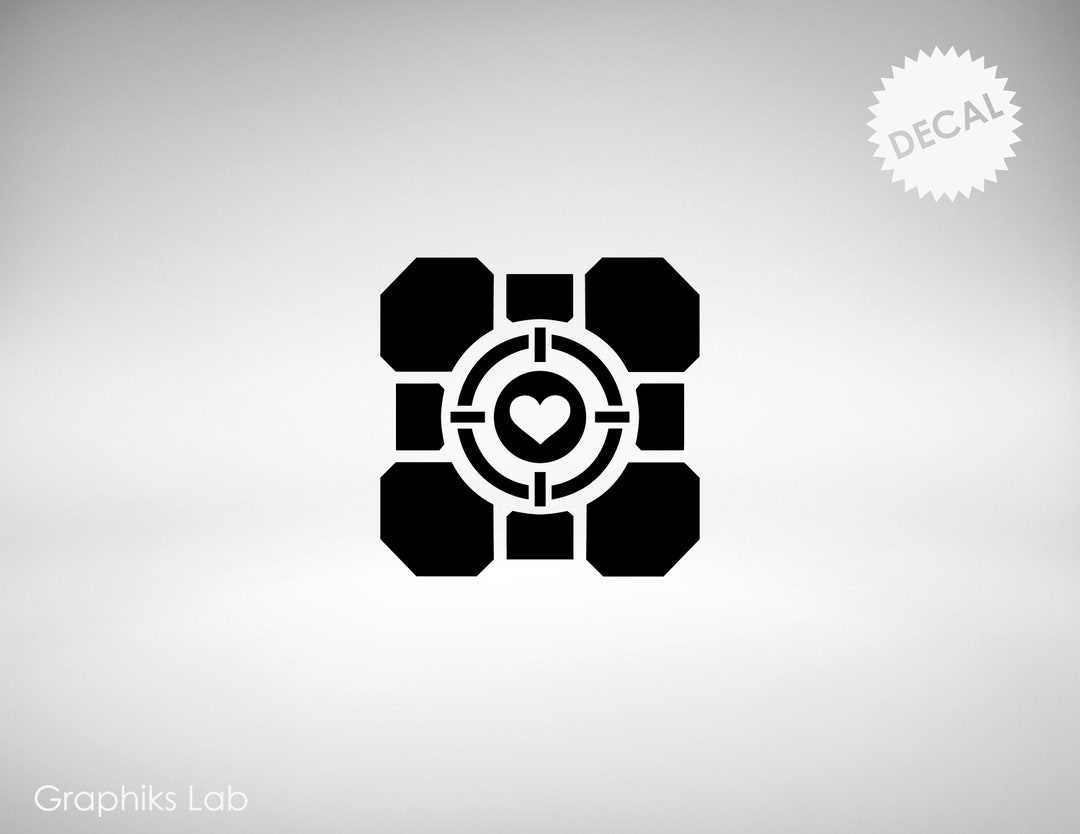 Companion Cube Love Vinyl Decal - Etsy